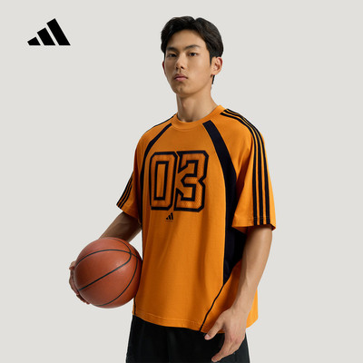 adidas阿迪达斯Courtgeist T恤2026夏男宽松篮球运动短袖 KY6271