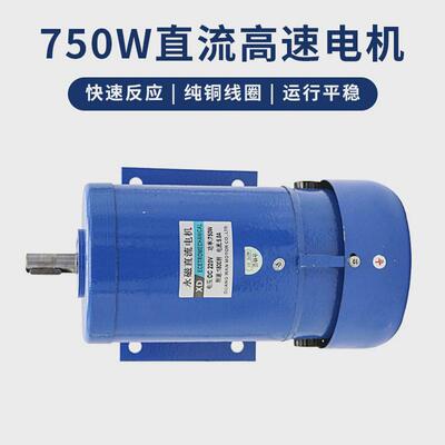 厂家直销DC220V750W直流电机永磁马达1800转大力矩高速电动机