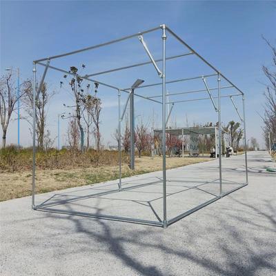 q683镀锌落地晾衣架户外钢管加厚粗楼顶凉衣架防风晒被架葡萄架遮