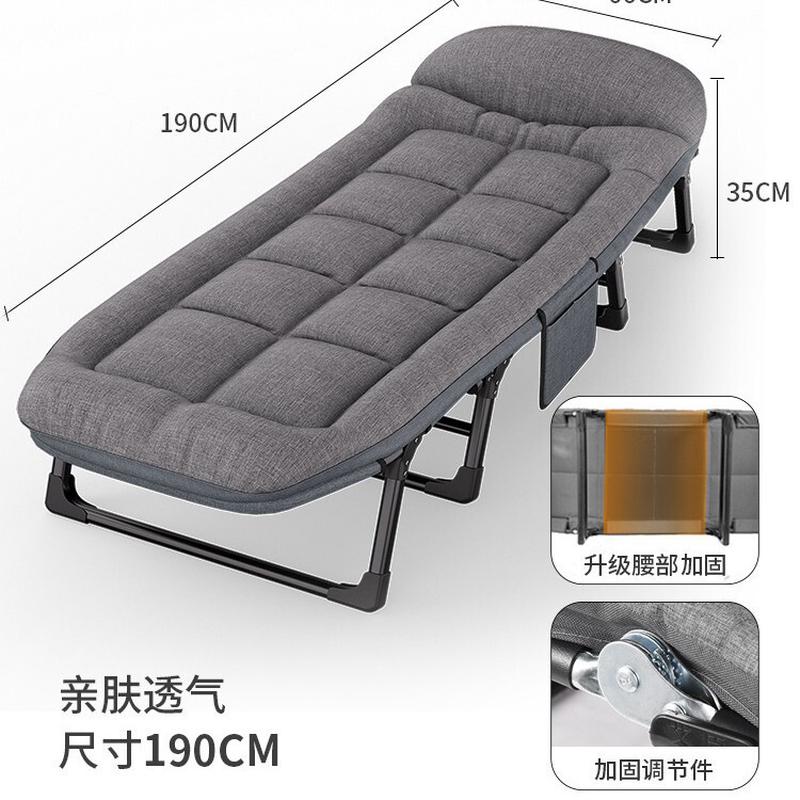 简约午休折叠床金属单人躺椅简易可携式医院陪护床行军午睡办公室