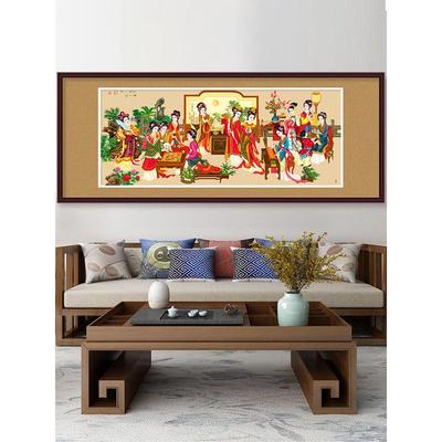 1vpr琴棋书画手工红楼梦十二金钗客厅大幅古代名画十字绣2023线绣