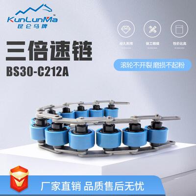 节距38.1链倍速三bs30-c212a进口尼龙淬火耐磨钢制倍速链条