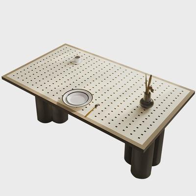 Q683简约几何波点桌布免洗防水防油皮革桌垫餐桌隔热垫茶几垫布圆