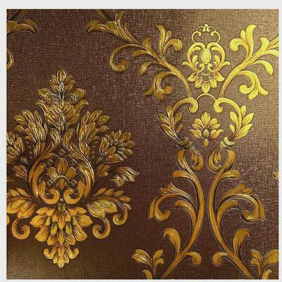 欧式3d金箔金色墙纸客厅卧室背景墙KTV酒吧奢华反光蓝色壁纸新款