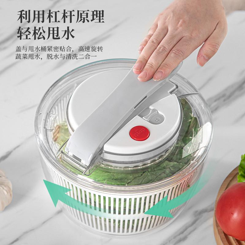 热销颖然按压手动水果蔬菜脱水器甩水器家用厨房水果沙拉脱水器