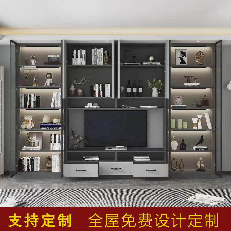 广州全屋定制轻奢实木整体衣柜电视柜餐边柜定制柜子卧室家用现代