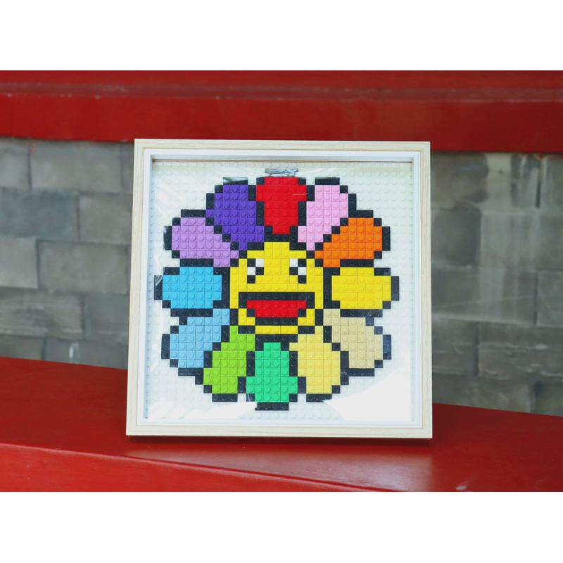 创意马赛克壁画相框手工diy材料包小颗粒积木像素画摆件摆饰礼品