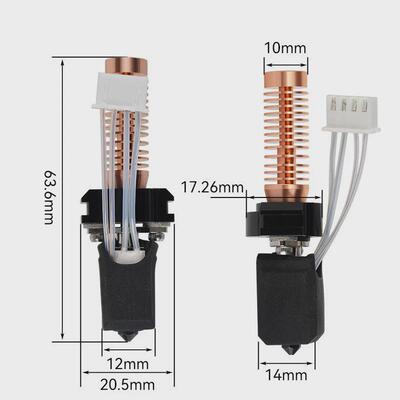 3d打印机配件闪铸ad5m竹子头一体快拆热端挤出头喷嘴可拆卸现货