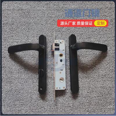 佳固断桥铝门锁铝合金门锁锁体把手通道门锁双面执手锁8525锁具带
