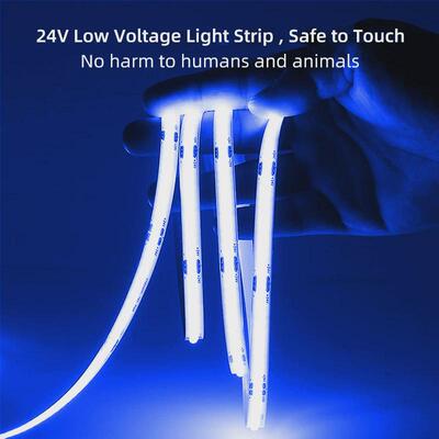 cob灯带套装rgbled变色灯条七彩霓虹软灯带12v室内装饰氛围线条灯