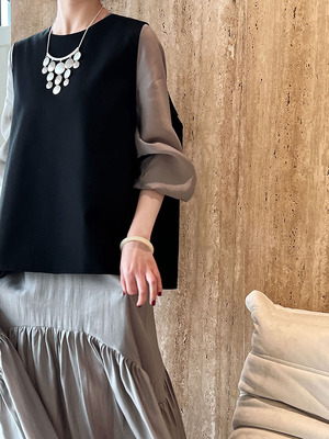 后背开叉西装马甲背心