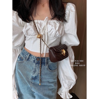 seoulchic时髦转运珠锁扣链条包