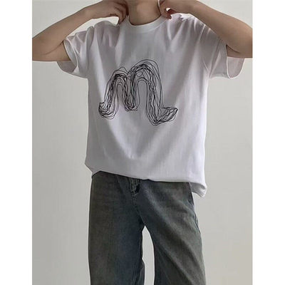 NOT UGLY店铺叁佰TTBRO星空泼墨字母印花宽松休闲纯棉短袖T恤