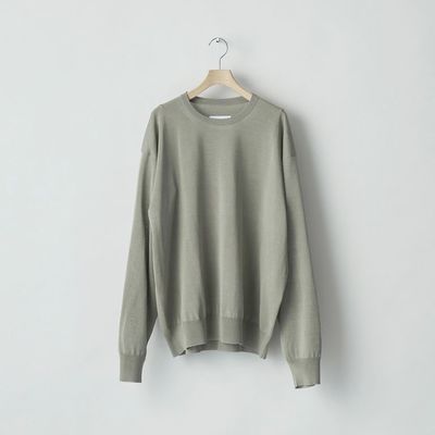 ssstein羊毛丝绸混纺圆领针织衫