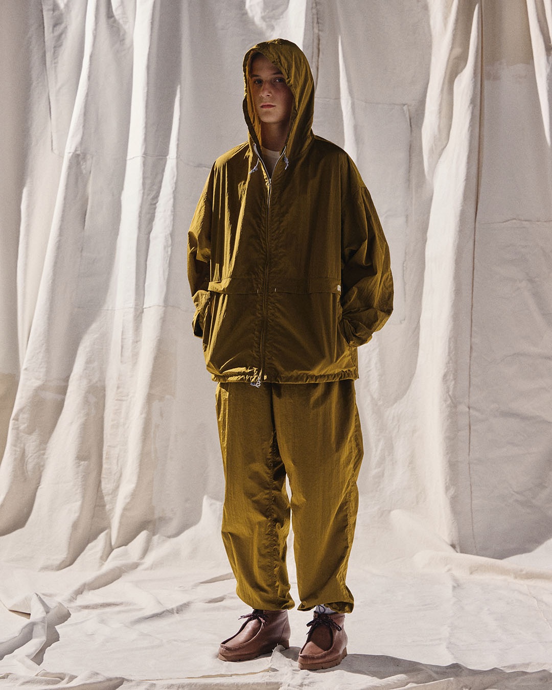 nanamica Boardwalk Pants 24AW 塔夫绸尼龙机能轻薄抽绳工装长裤
