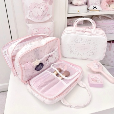 MG原创化妆包猫咪系列便携大容量手提收纳可套拉杆箱旅行洗漱包