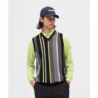 日本绿针织马甲背心男MUNSINGWEAR万星威高尔男装25秋季MG5FVE20M