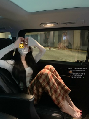 百搭时髦格子裤磨毛洋气