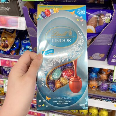 澳洲代购直邮 Lindt Easter 复活节巧克力蛋 mini牛奶巧礼袋 300g