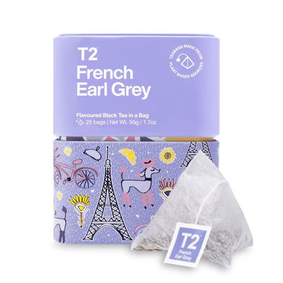 T2法式伯爵经典锡罐茶包礼盒