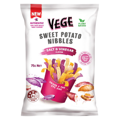 澳洲代购直邮Sweet Potato Nibbles健康无麸低卡天然甜薯薯条 75g