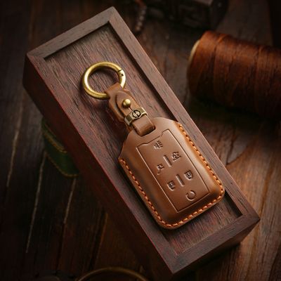 适用于雪佛兰SUBURBAN萨博班GMC钥匙套真皮通用进口汽车钥匙包扣