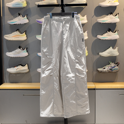 李宁直筒女子防泼水沁凉运动长裤