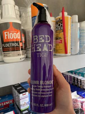 现货TIGI Bed Head Dumb Blonde Purple Toning Shampoo 13.5 OZ