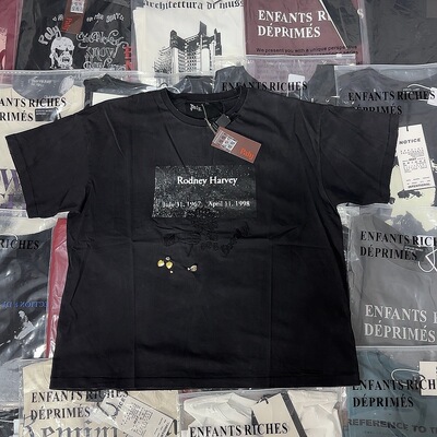 纯原版本Paly Hollywood 新款小众高街vintage水洗做旧短袖T恤ins