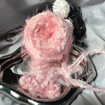 拉姆|diy手编特色网红手混线毛线团ins风可编织发卡衣服围巾