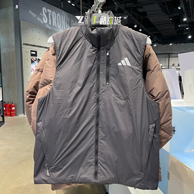 阿迪达斯男子运动训练保暖棉马甲