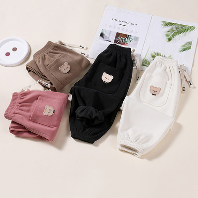 儿童灯芯绒长裤春秋男童女童外穿