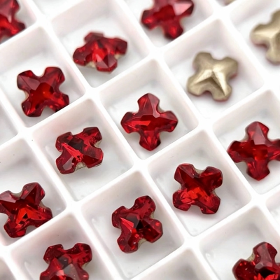 正品华子施家水晶十字架尖底钻