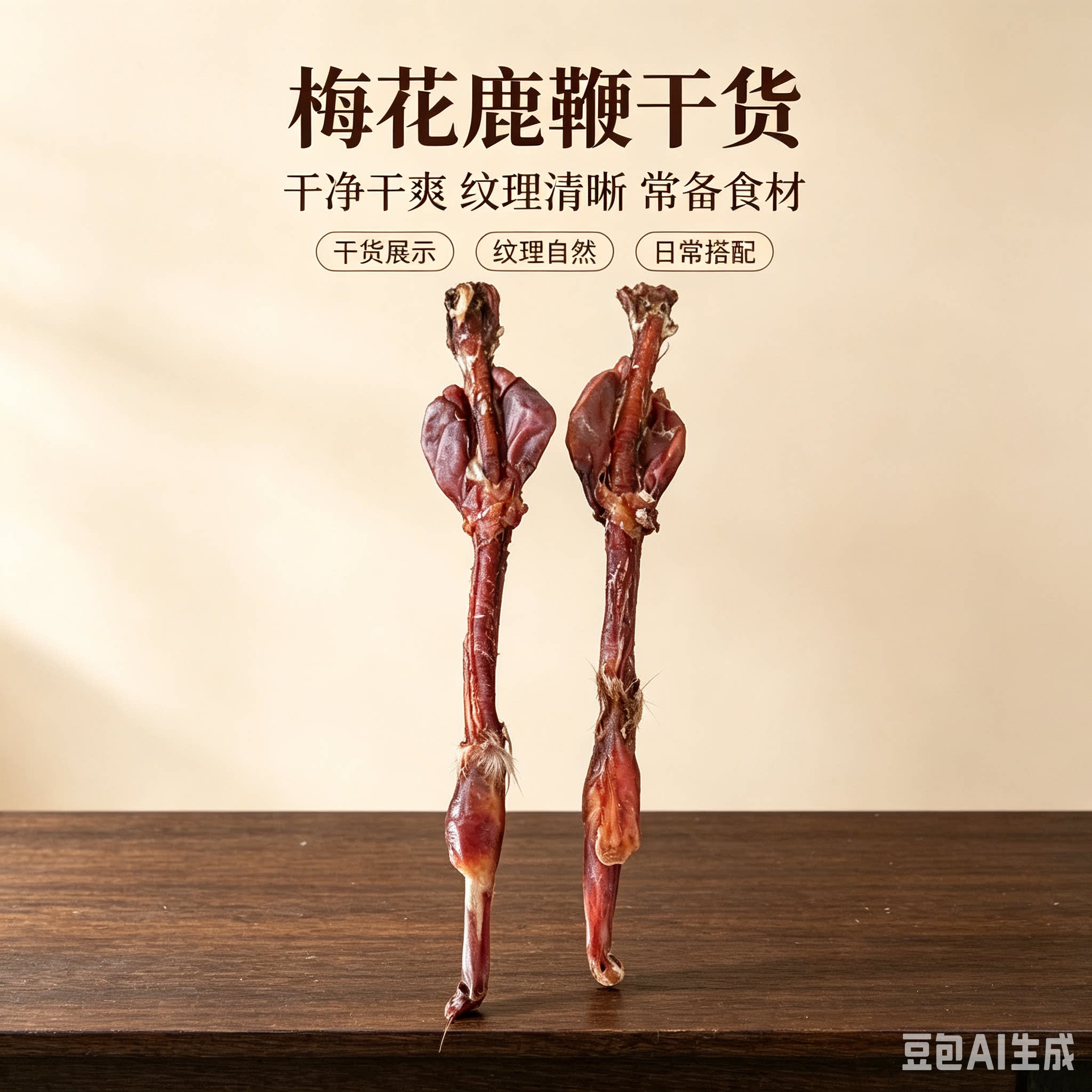 长白山梅花鹿鹿鞭干整根 东北特产干货煲汤食材泡酒原料农家晾晒