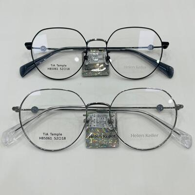新款85061男女近视镜框超轻纯钛光学眼镜架配防蓝光片