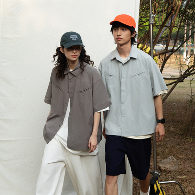 抗皱亲肤高级感休闲男女衬衫外搭