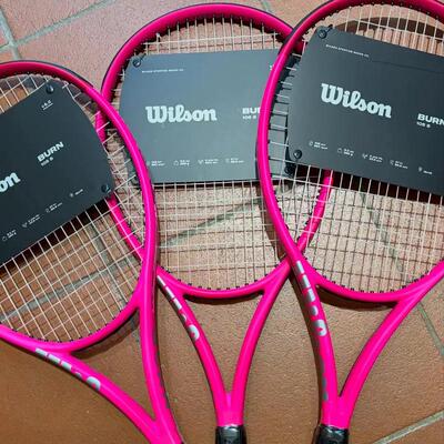 26新款代购Wilson Burn V6 105 S威尔胜限定款霓虹粉网球拍265克
