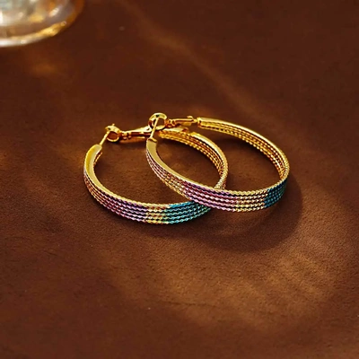 时髦个性欧美风大圈圈耳圈独特个性气质高级感设计耳环耳扣耳饰品