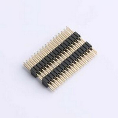 X1322WV-2x17H-C40D30-E80 排针 2x17P 间距:1.27mm 方针 插件,P=