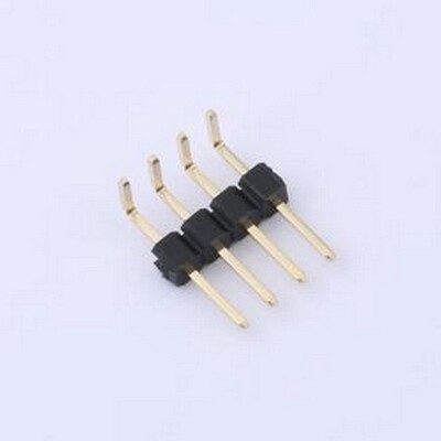 GPHB101-0402A001R1BA 排针 1x4P 间距:2.54mm 方针 弯插 弯插,P=