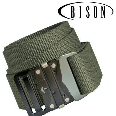 美国BISON户外腰带百帝思赞尼龙腰带金属锁扣耐磨腰包多功能皮带