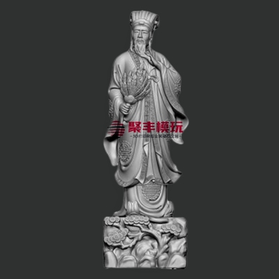 诸葛亮STL文件3D模型孔明圆雕三维立体图纸STL数据3D打印雕刻