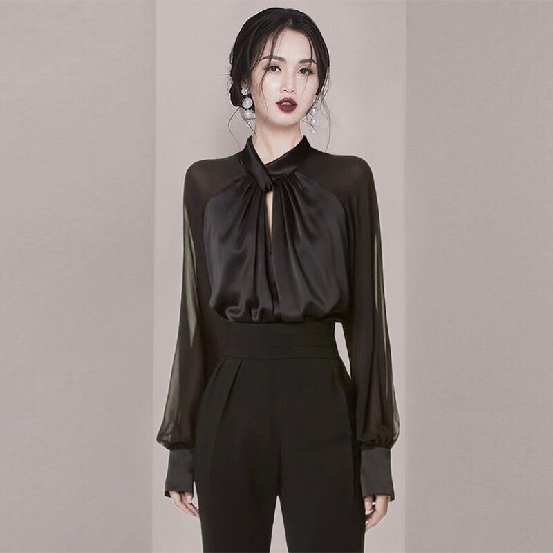 单/套装 赫本风时尚洋气小众套装2026春秋季新款女装上衣裤子两件