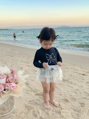 U.Hua水手宝宝2023夏季新款儿童连体泳衣3439