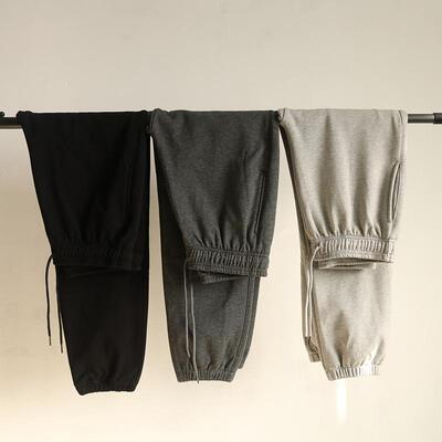 宽松灯笼裤中腰长裤纯色