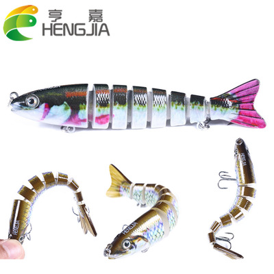 阿穗HENGJIA亨嘉推荐路亚多段鱼饵8段13.6CM19G8节假鱼饵 路亚饵