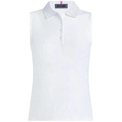 代购GFORE女士POLO衫吸湿排汗透气凉感防紫外线舒适贴身无袖白色