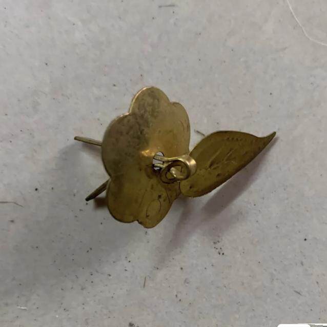蟋蟀盆 天落盖拎环铜佩 梅花形 蟋蟀盆配件 蟋蟀用具虫具