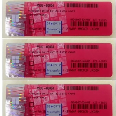 电脑系统win10/11/7专业版旗舰版IOT企业版LTSC工作站版密钥标贴