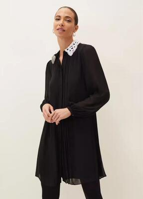 PhaseEight长袖衬衫裙英伦显瘦